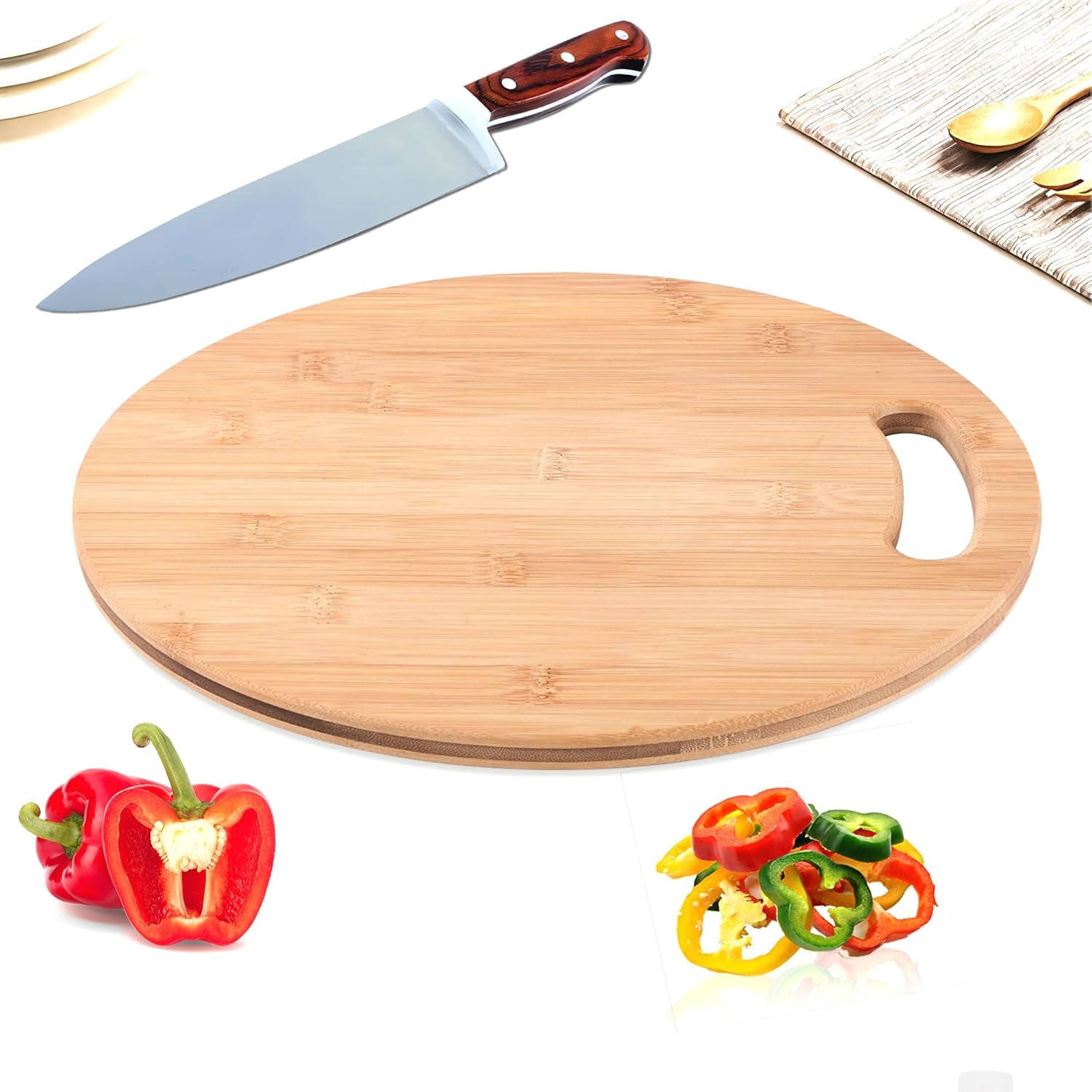 Bamboo Vegetable Chopping Board Wood | Lightweight Wooden Cutting Board ...