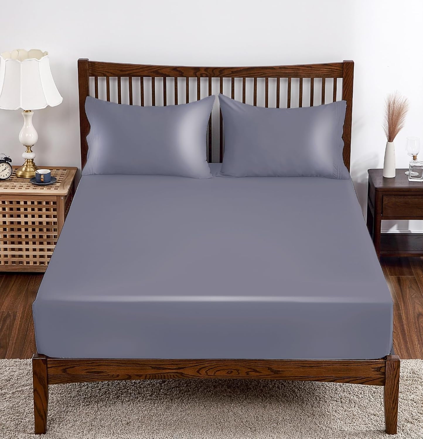 Bamboo Viscose Fitted Sheet 1 Pack Twin-XL/Split King Size Only,400 ...