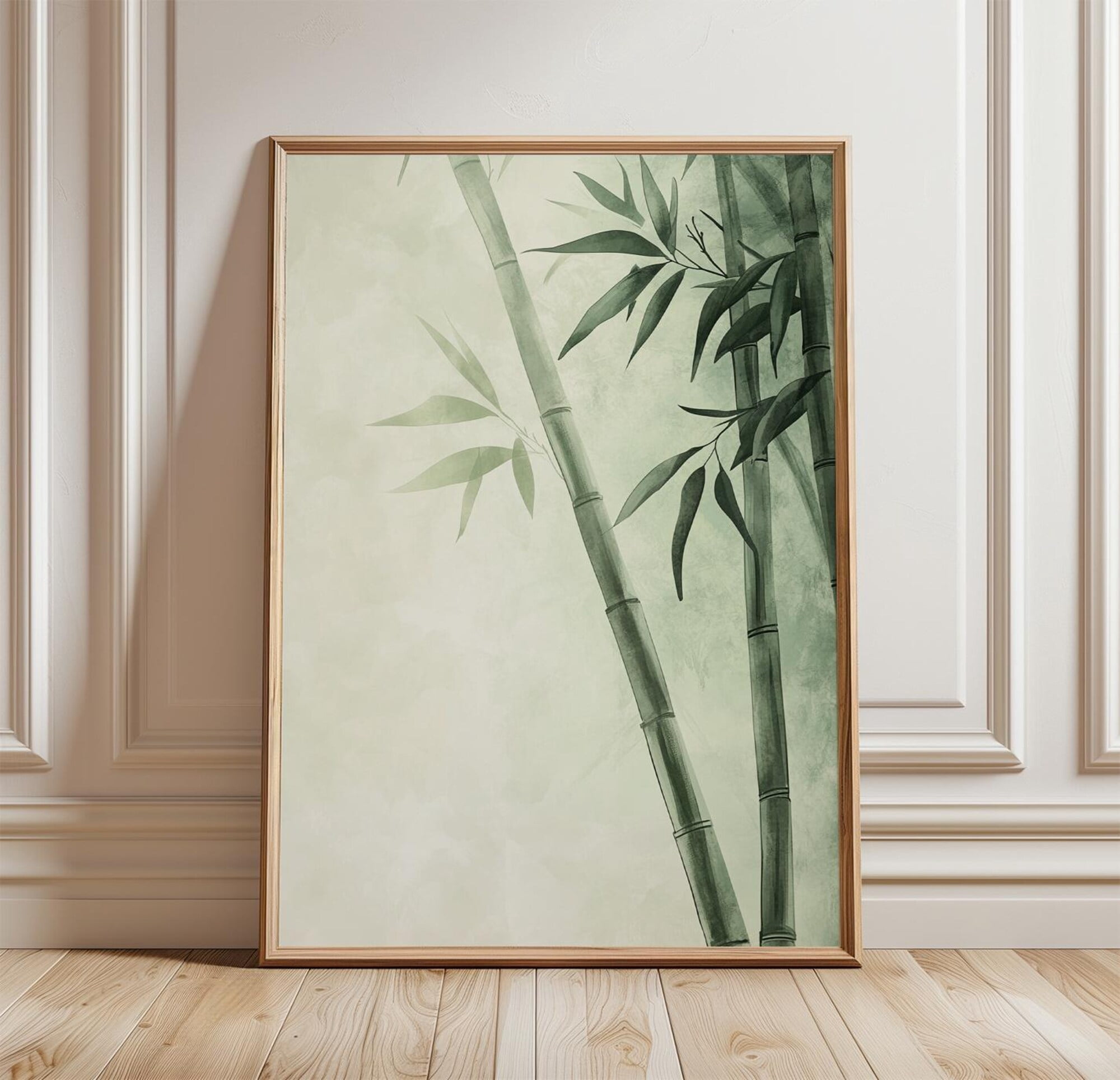 Bamboo Wall Art Poster Japanese Zen Nature Print Minimal Botanical ...