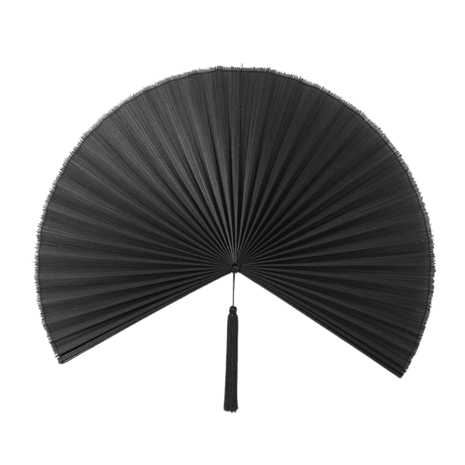 Bamboo Wall Fan Decor in Black, Headboard Wall Fan, Large Bamboo Fan ...