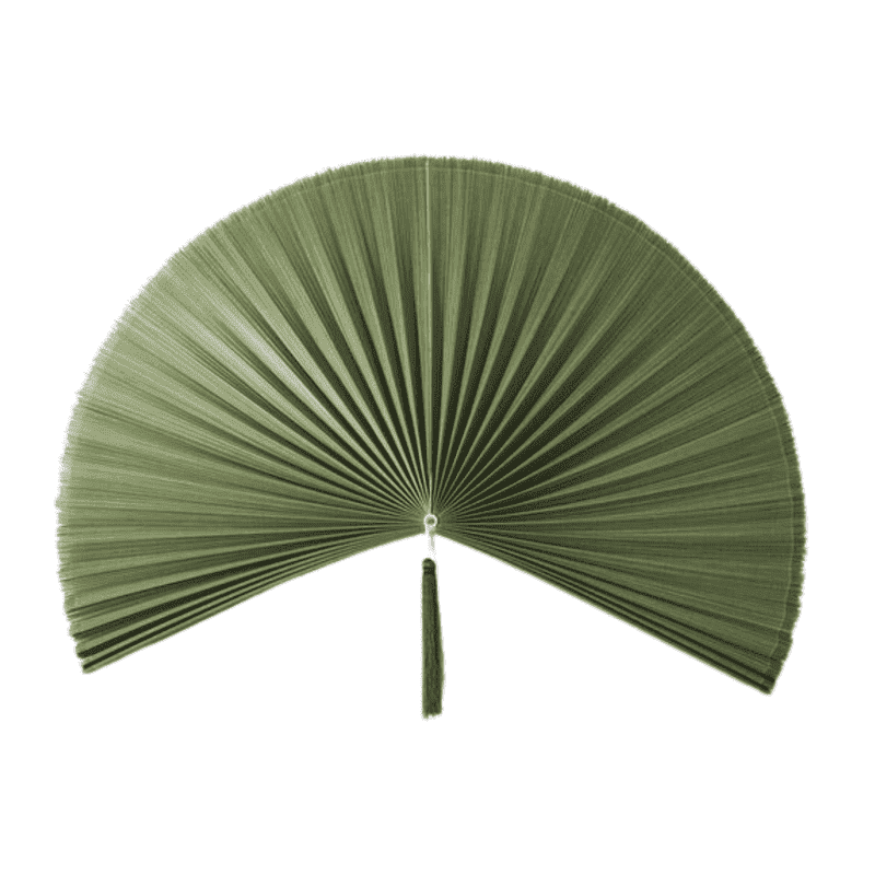 Bamboo Wall Fan Decor in Green, Headboard Wall Fan, Large Bamboo Fan ...