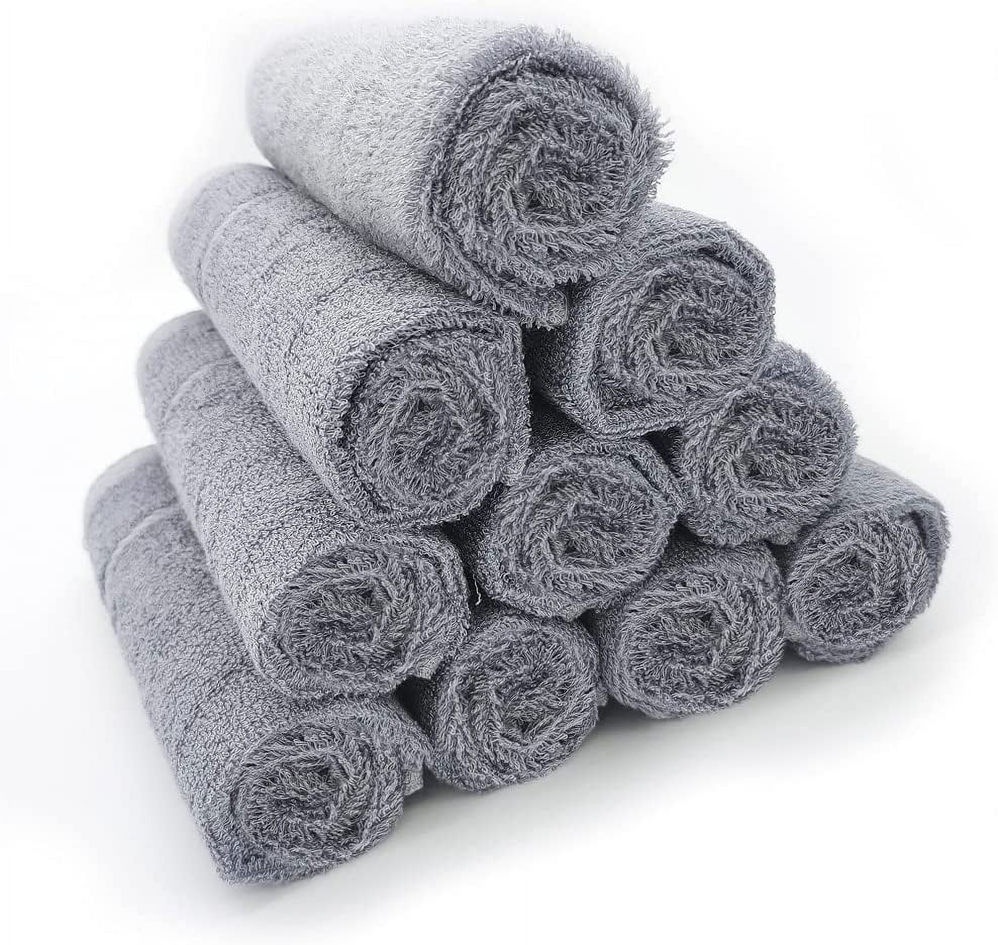 Bamboo Washcloth Face Cloths for Washing Face Super Soft Absorbent 12"x ...