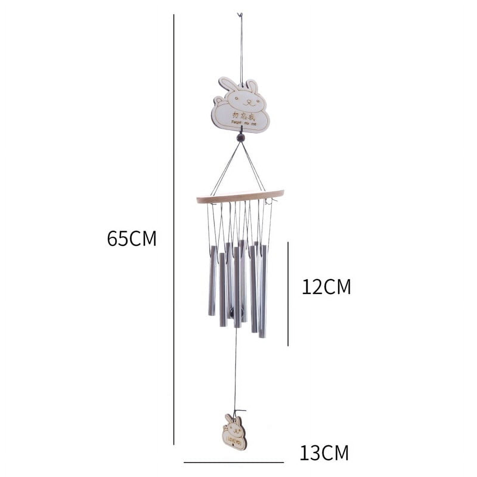 Bamboo Wind Chime with Five Natural Color Tubes and Coconut Shell for ...