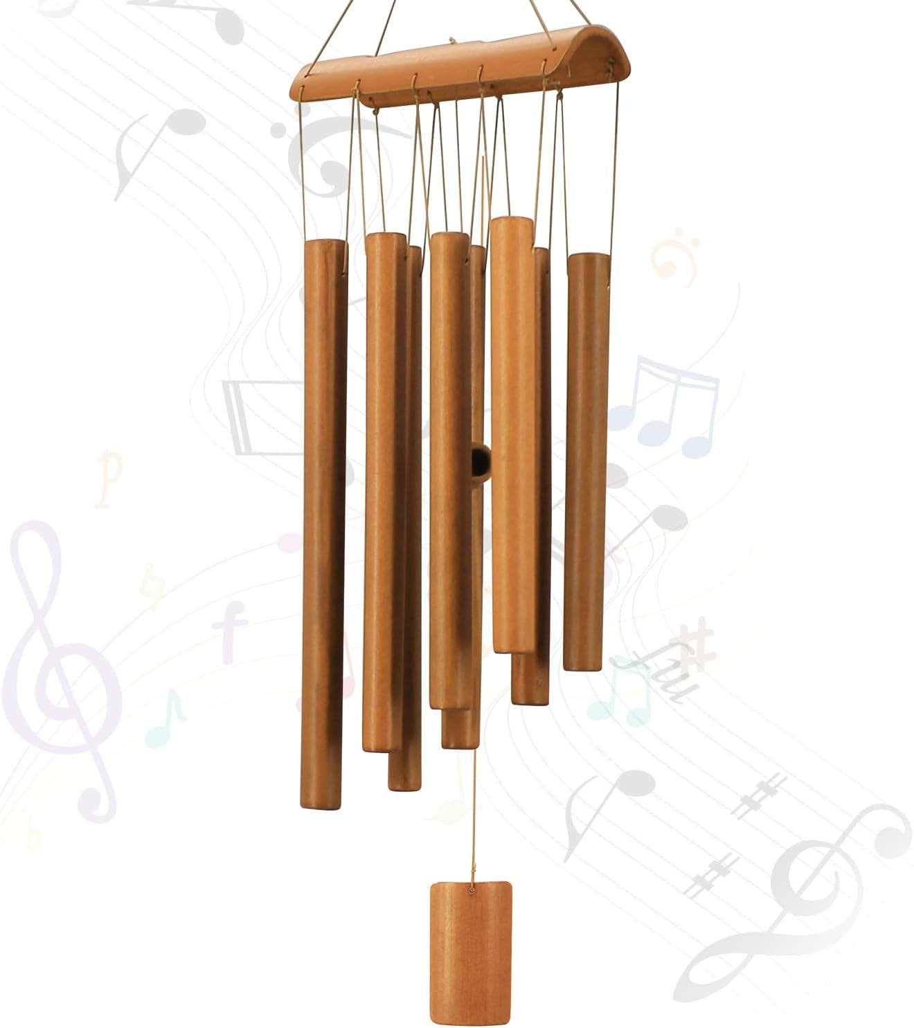 Bamboo Wind Chimes, Memorial Sympathy Wood Wind Chimes Wooden ...