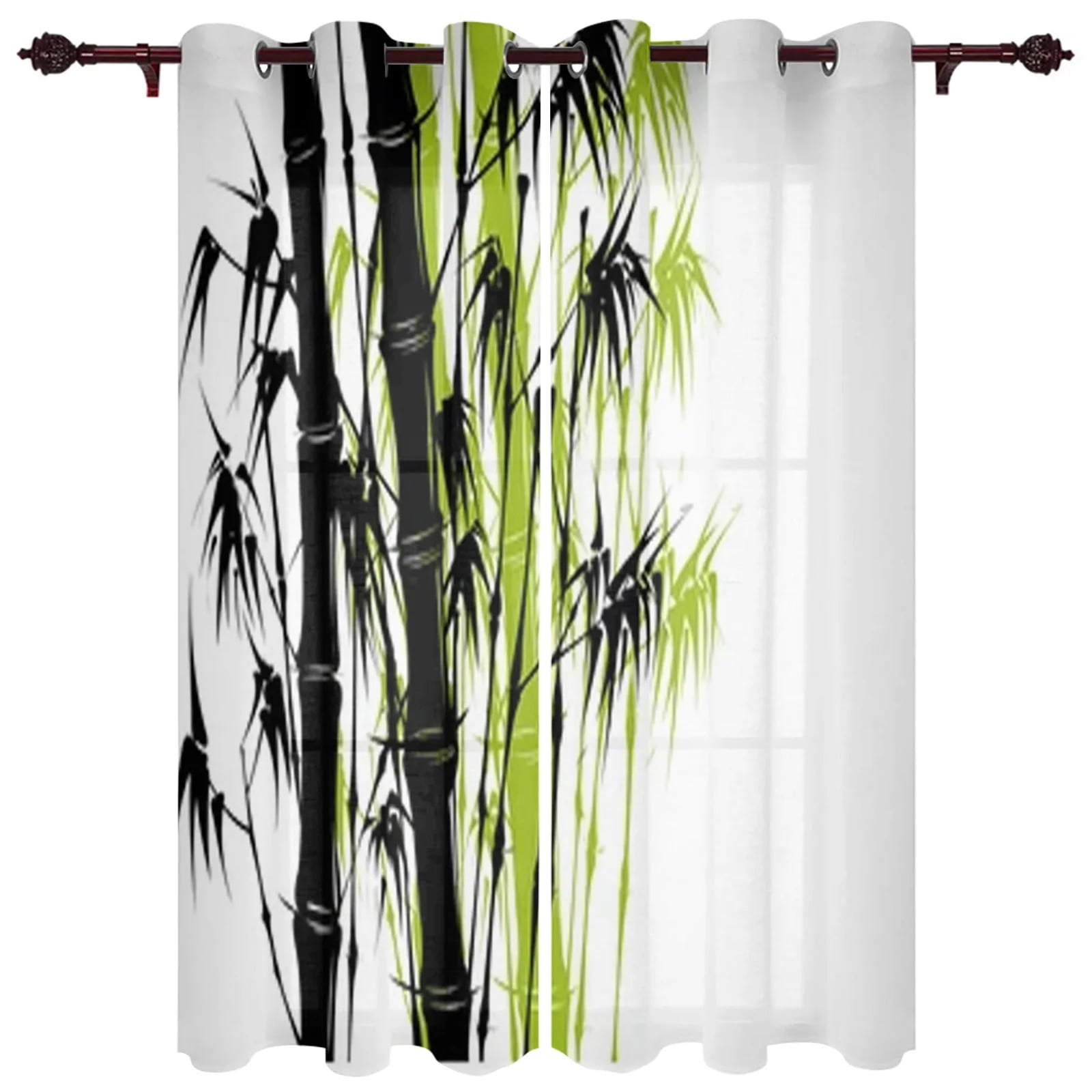 Bamboo Window Curtains For Living Room Luxury Bedroom Decor Drapes ...