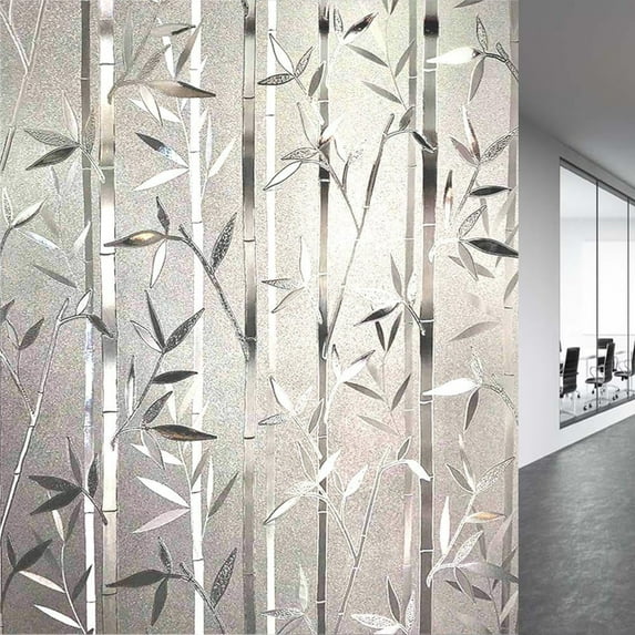 Bamboo Design, No-Glue, Removable Decor for Glass Clings Frosted ...