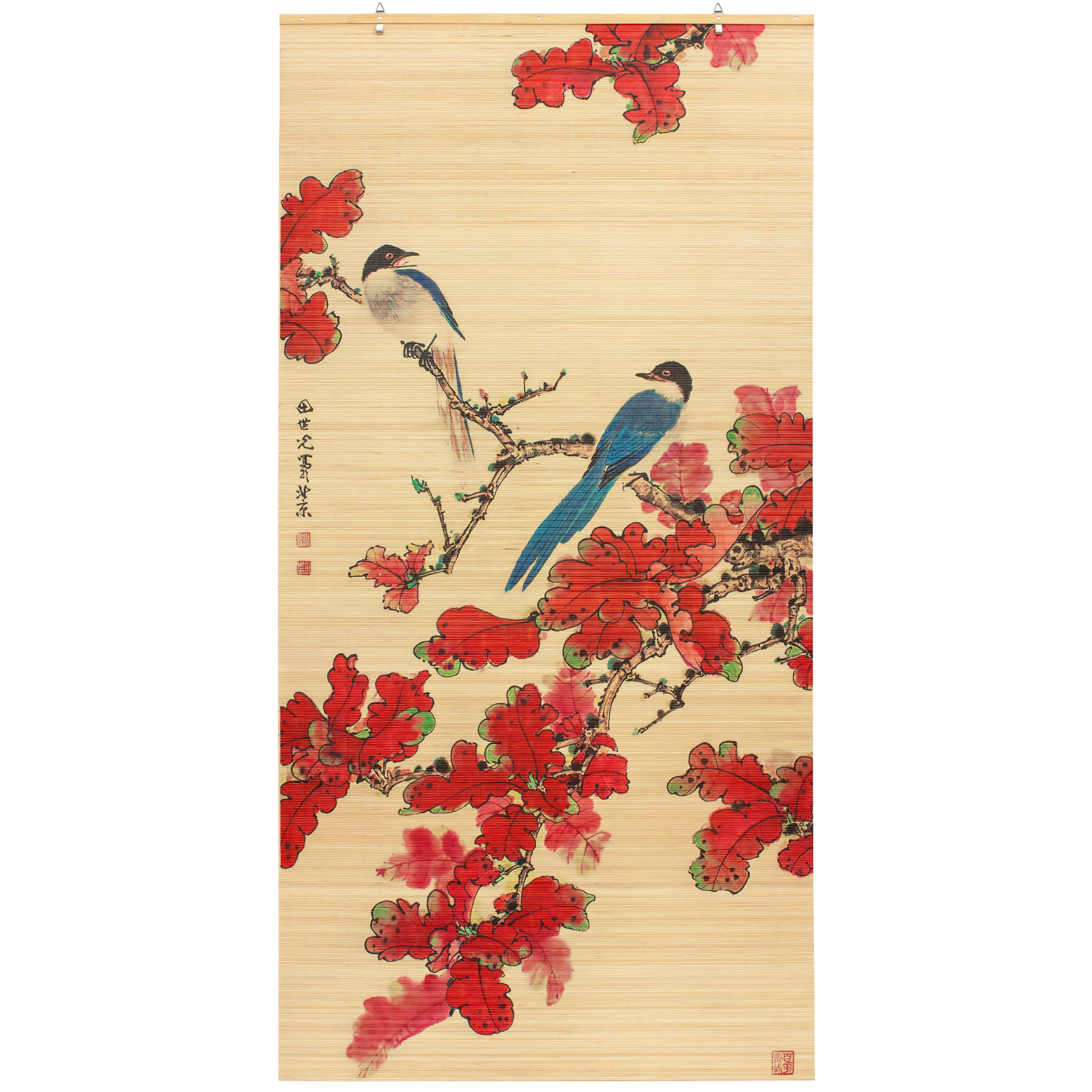 Red Lantern Bamboo Window Shade Blind - Roosting Bird 36" W - Walmart.com