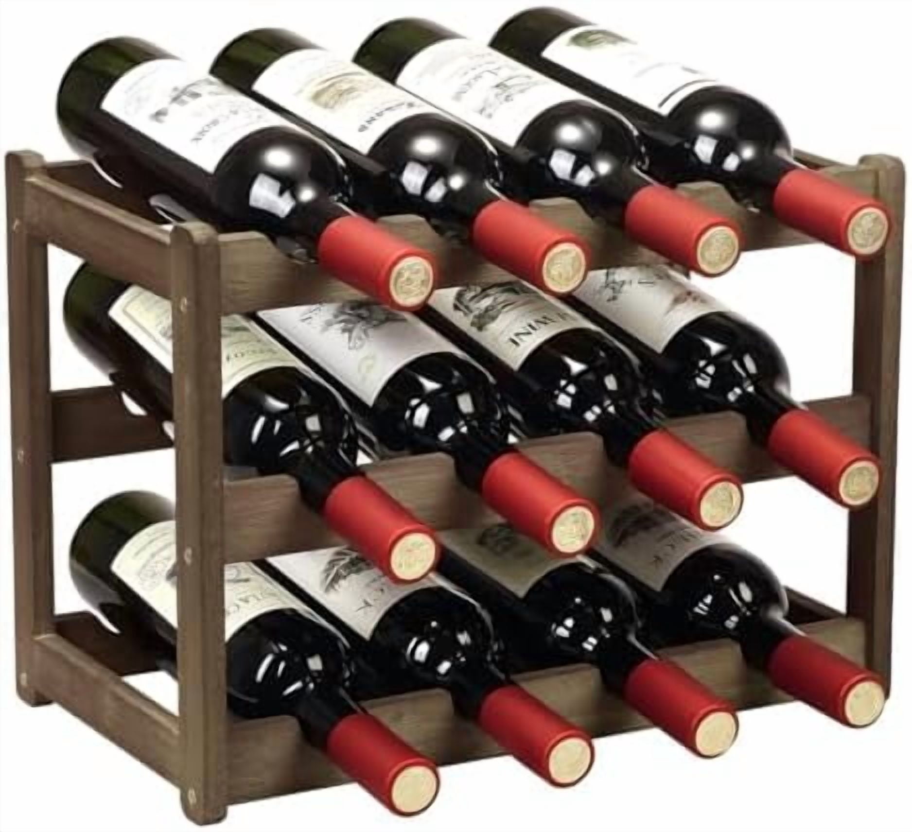 Bamboo Wine Rack, Sturdy and Durable Wine Storage Cabinet Shelf, Wine ...