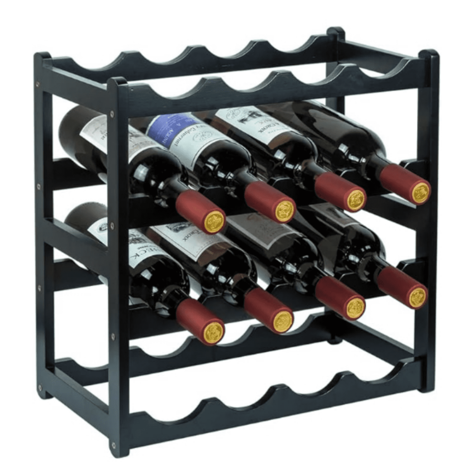 Bamboo Wine Rack, Sturdy and Durable Wine Storage Cabinet Shelf, Wine ...