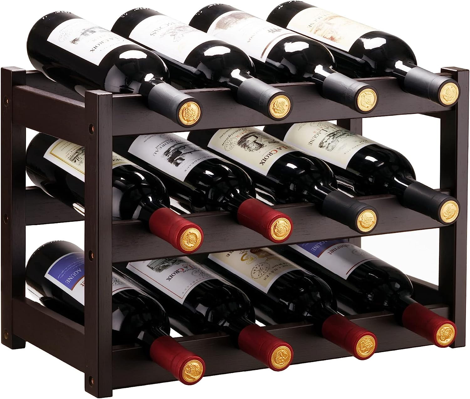 Bamboo Wine Rack, Sturdy and Durable Wine Storage Cabinet Shelf, Wine ...