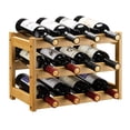 Bamboo Wine Rack, Sturdy and Durable Wine Storage Cabinet Shelf, Wine ...
