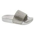 Bamboo Womens Dazzling-01S Vibrance01 Open Toe Jeweled Rhinostone Slide ...