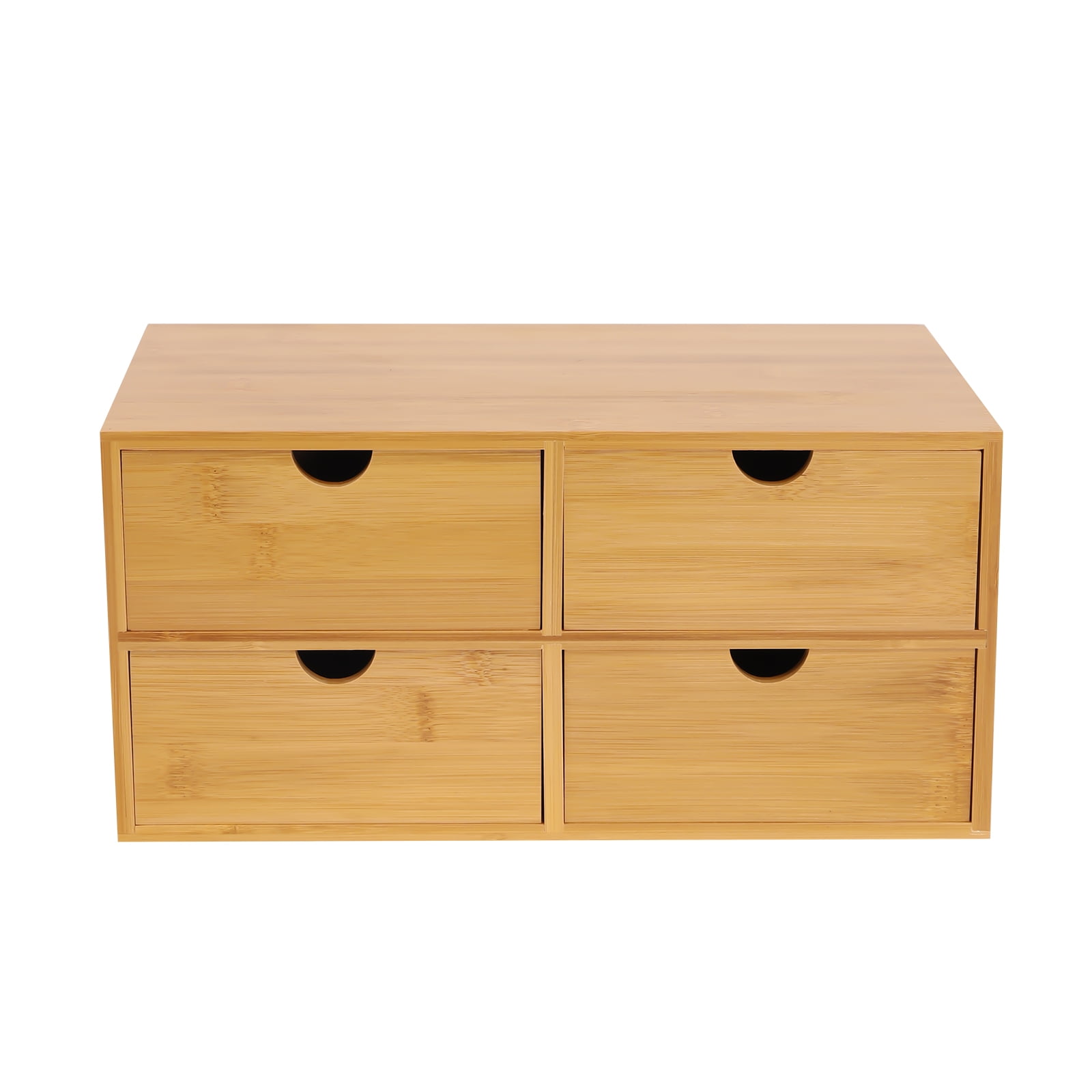 Bamboo Wood 4-Drawers Desktop Organizer, Brown - Walmart.com