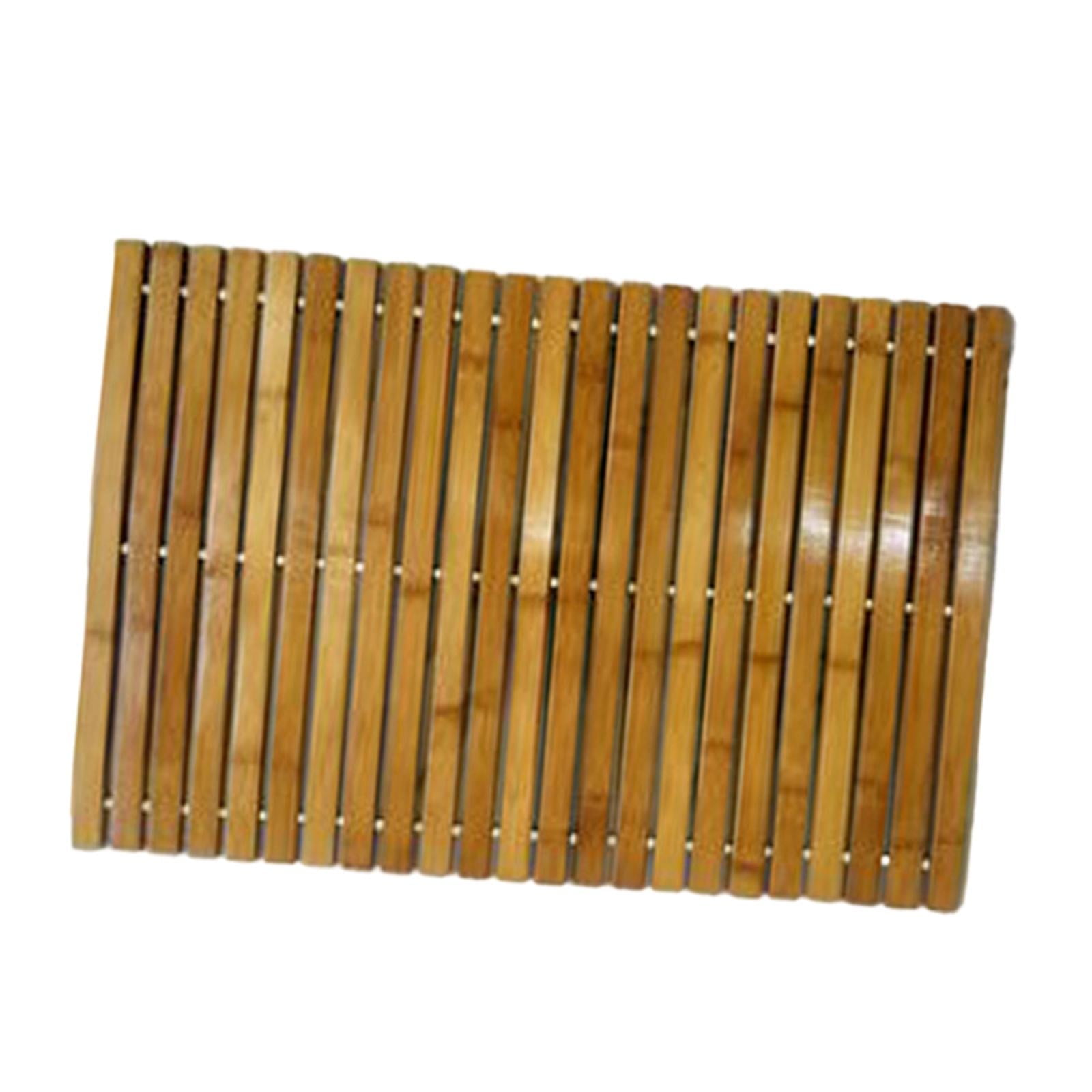 Bamboo Wood Bath Mat Non Slip Floor Mat Indoor Use Kitchen Rugs ...
