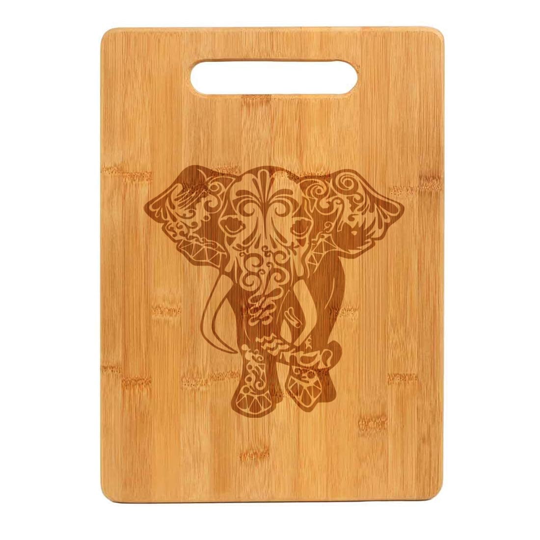 Bamboo Wood Cutting Board Fancy Elephant - Walmart.com