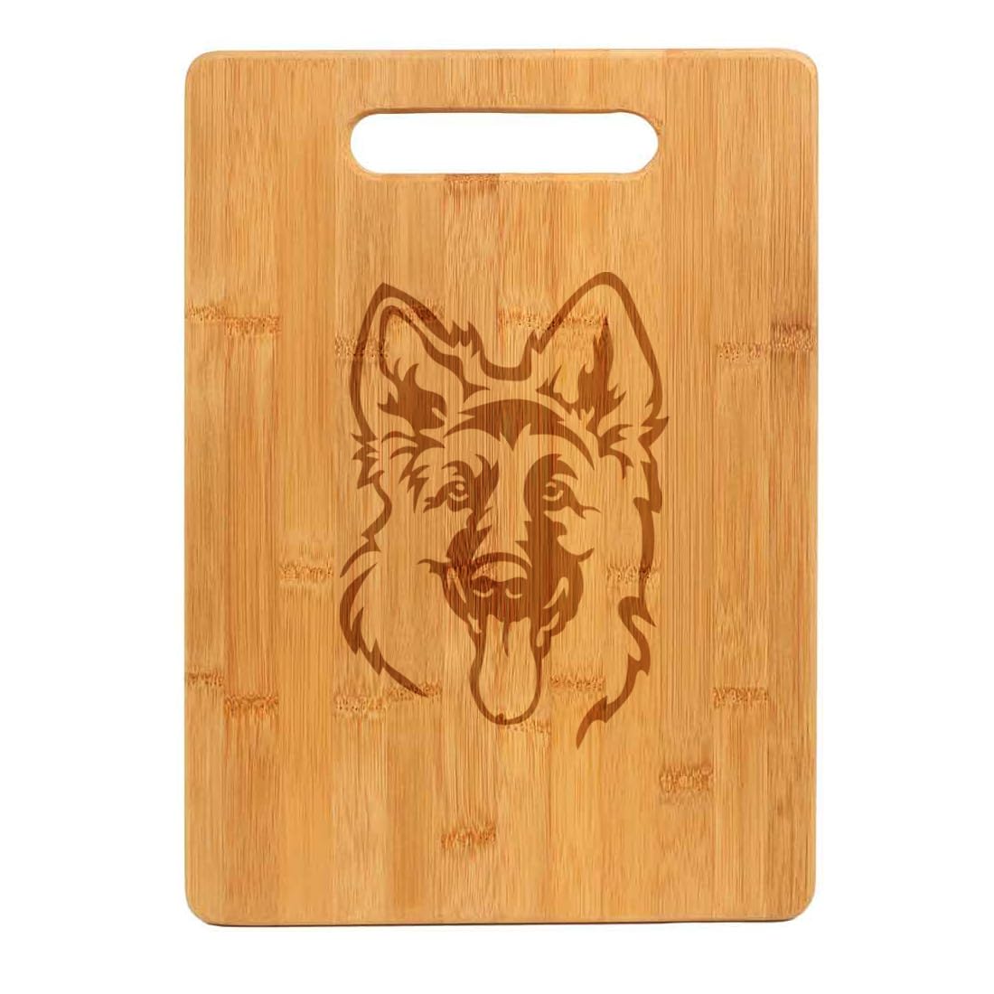 Bamboo Wood Cutting Board German Shepherd Face - Walmart.com