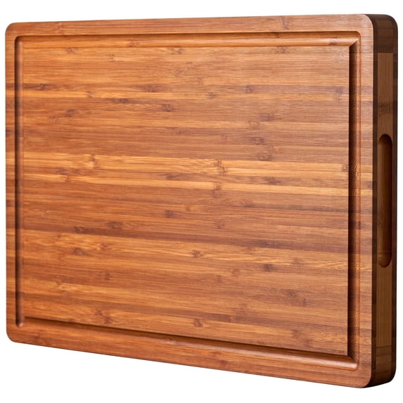 Bamboo Wood Cutting Board Kitchen Butcher Block Cheese Charcuterie ...