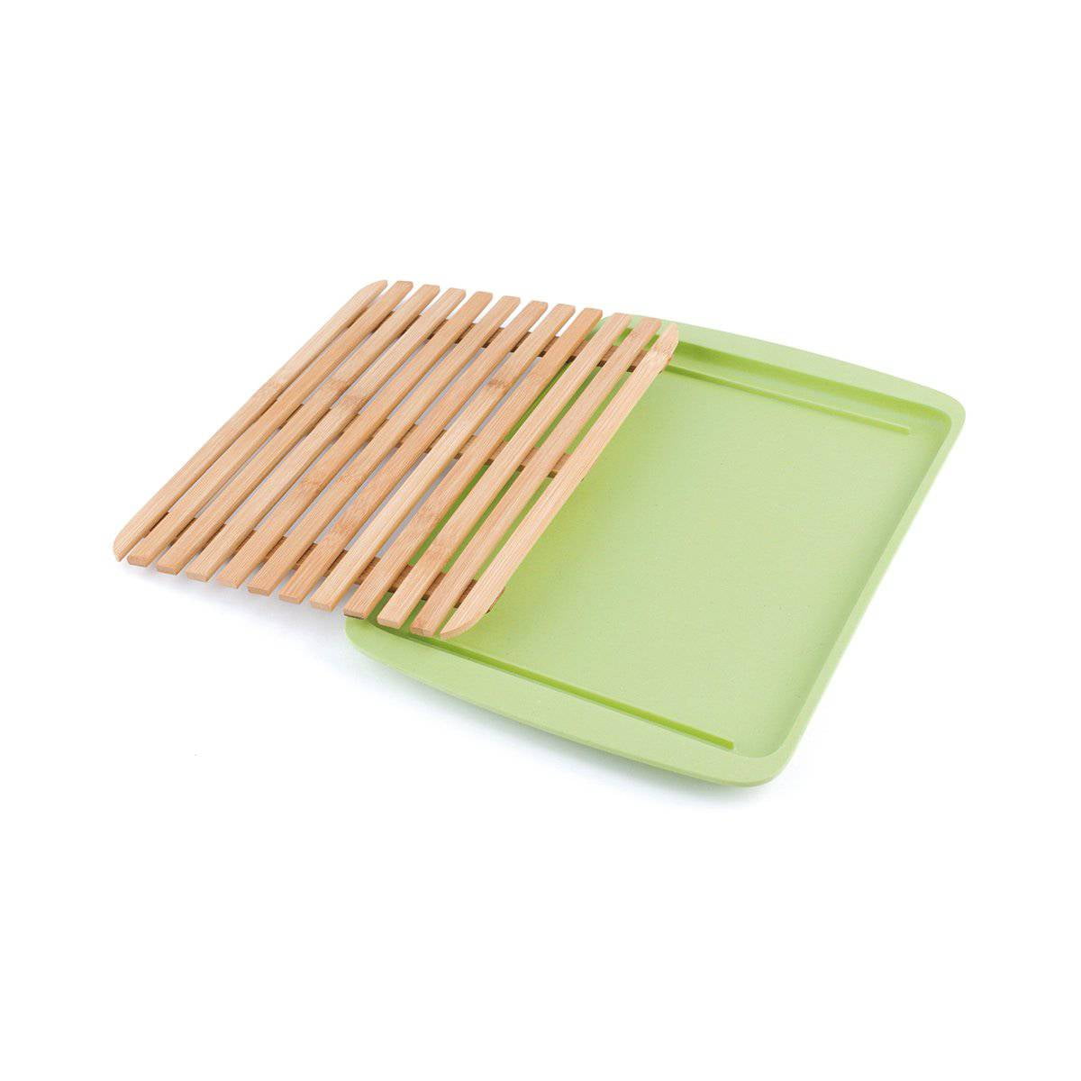 Bamboo Wood Cutting Board Lid w/ drop-through crumb spaces; on Bamboo ...