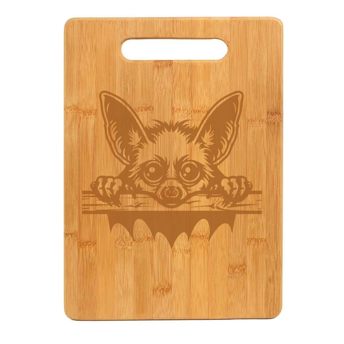Bamboo Wood Cutting Board Peeking Bat - Walmart.com