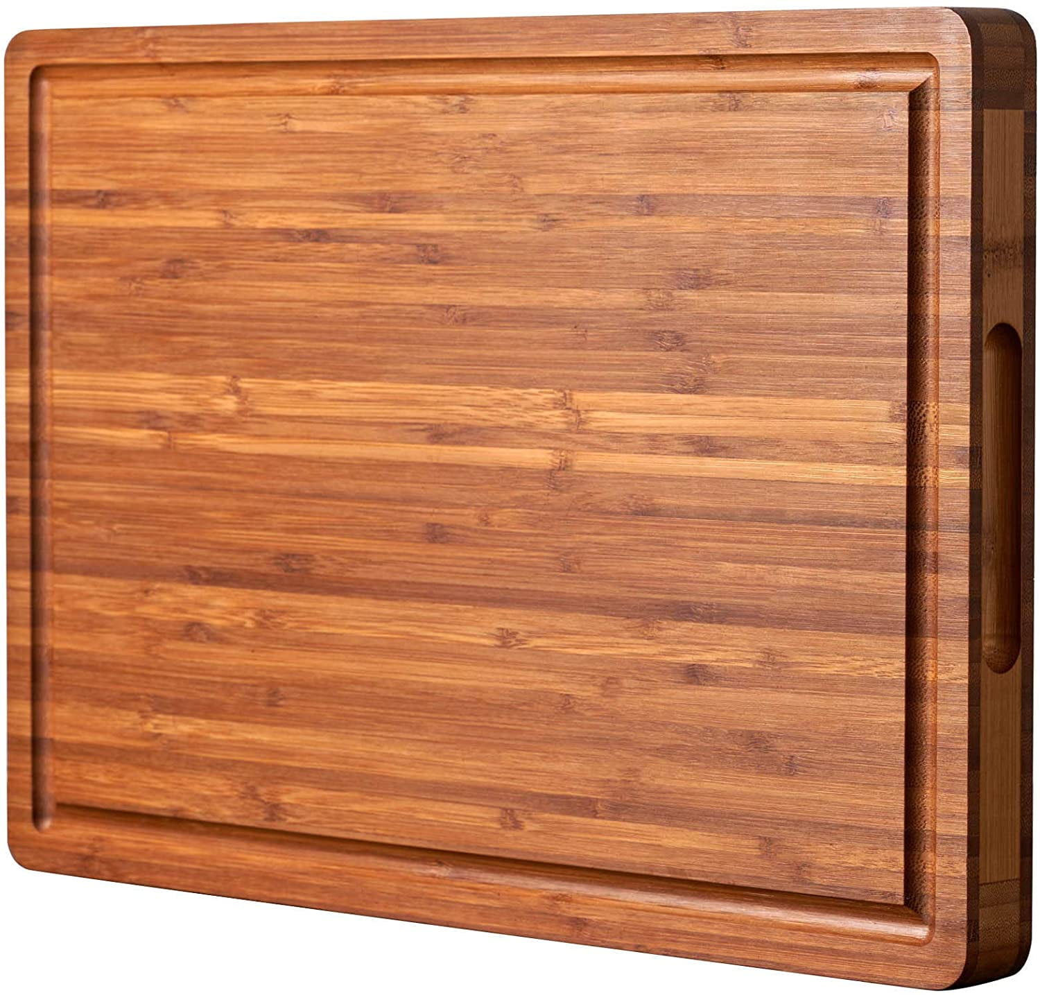 Bamboo Wood Cutting Board for Kitchen, 1" Thick Butcher Block, Cheese ...