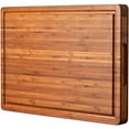 Bamboo Wood Cutting Board for Kitchen, 1" Thick Butcher Block, Cheese ...