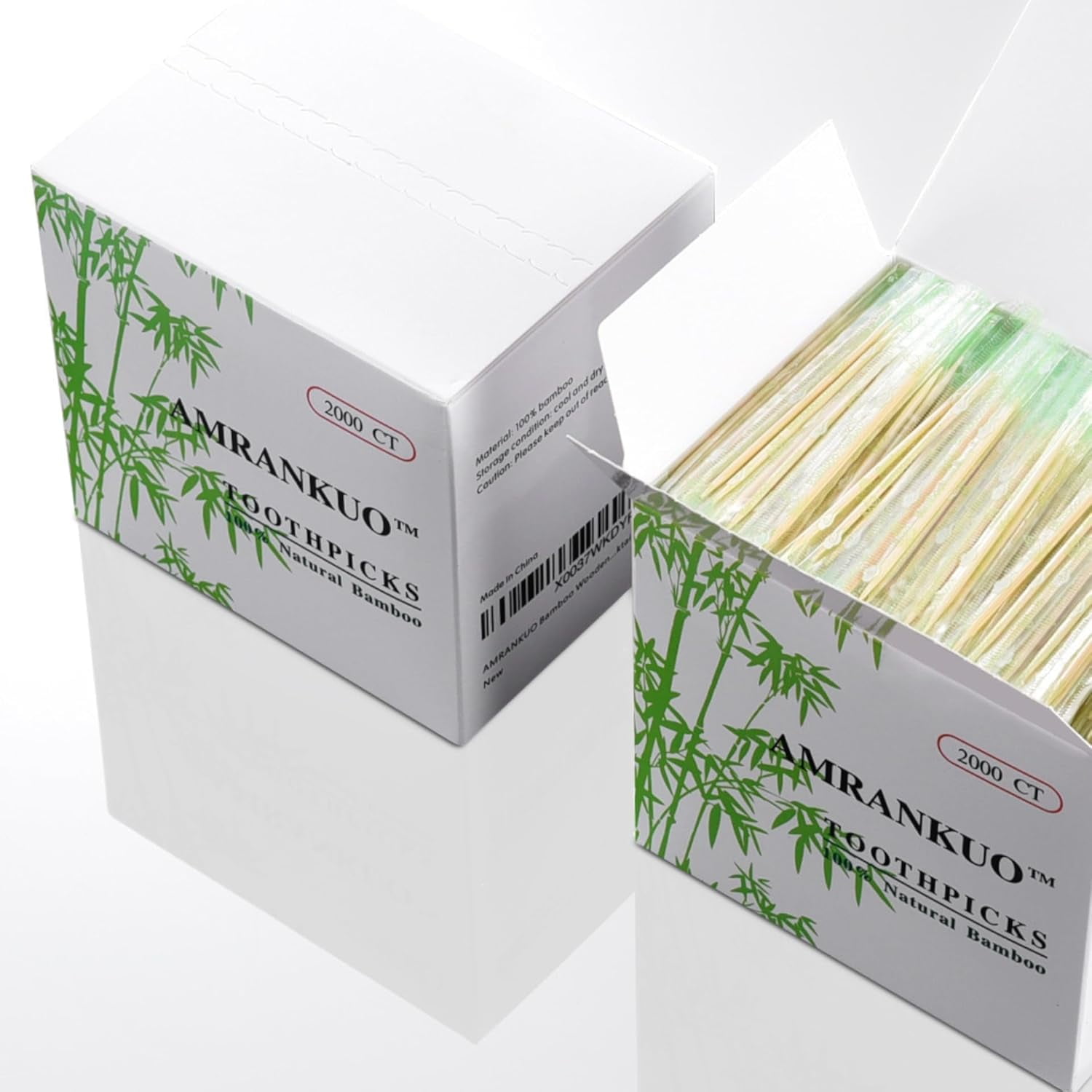 Bamboo Wooden Toothpicks With Individually Wrapped Package| 2000-Count ...