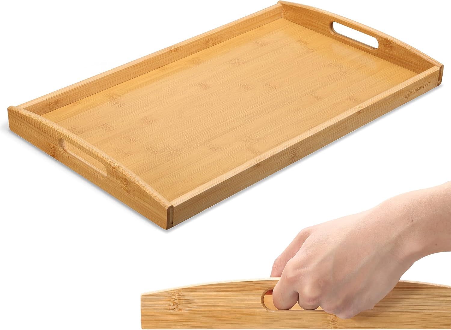 Bamboo Wooden Tray With Carefully Rounded Edges For Aesthetic Appeal ...