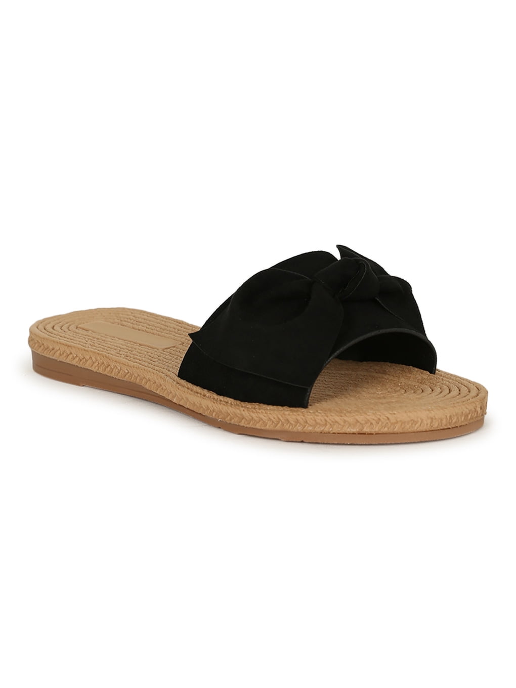 Bamboo Woven Design Bow Slide Sandal 20204 - Walmart.com
