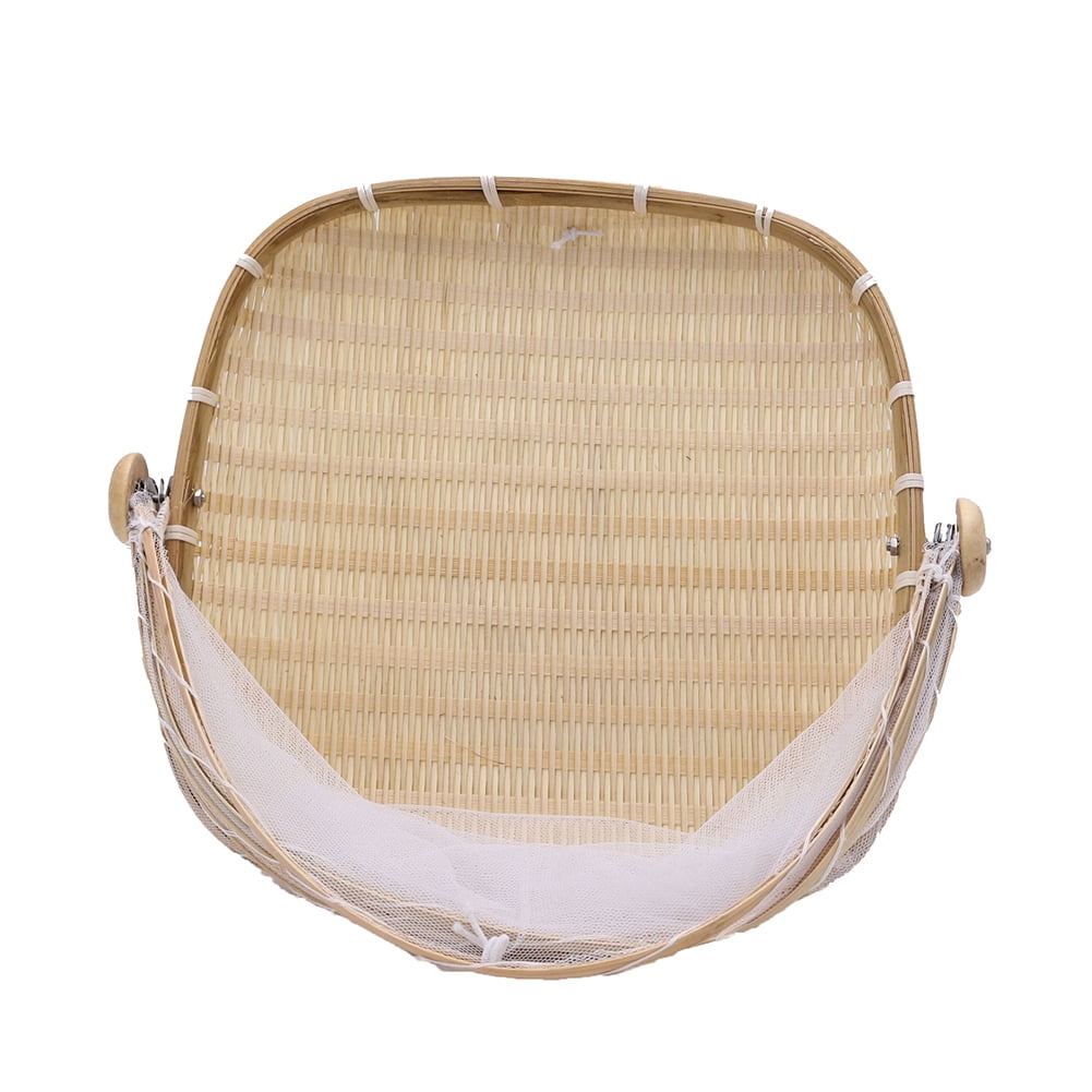 Bamboo Woven Round Food Tent and Plate Serving Cover | Wicker Fruit ...