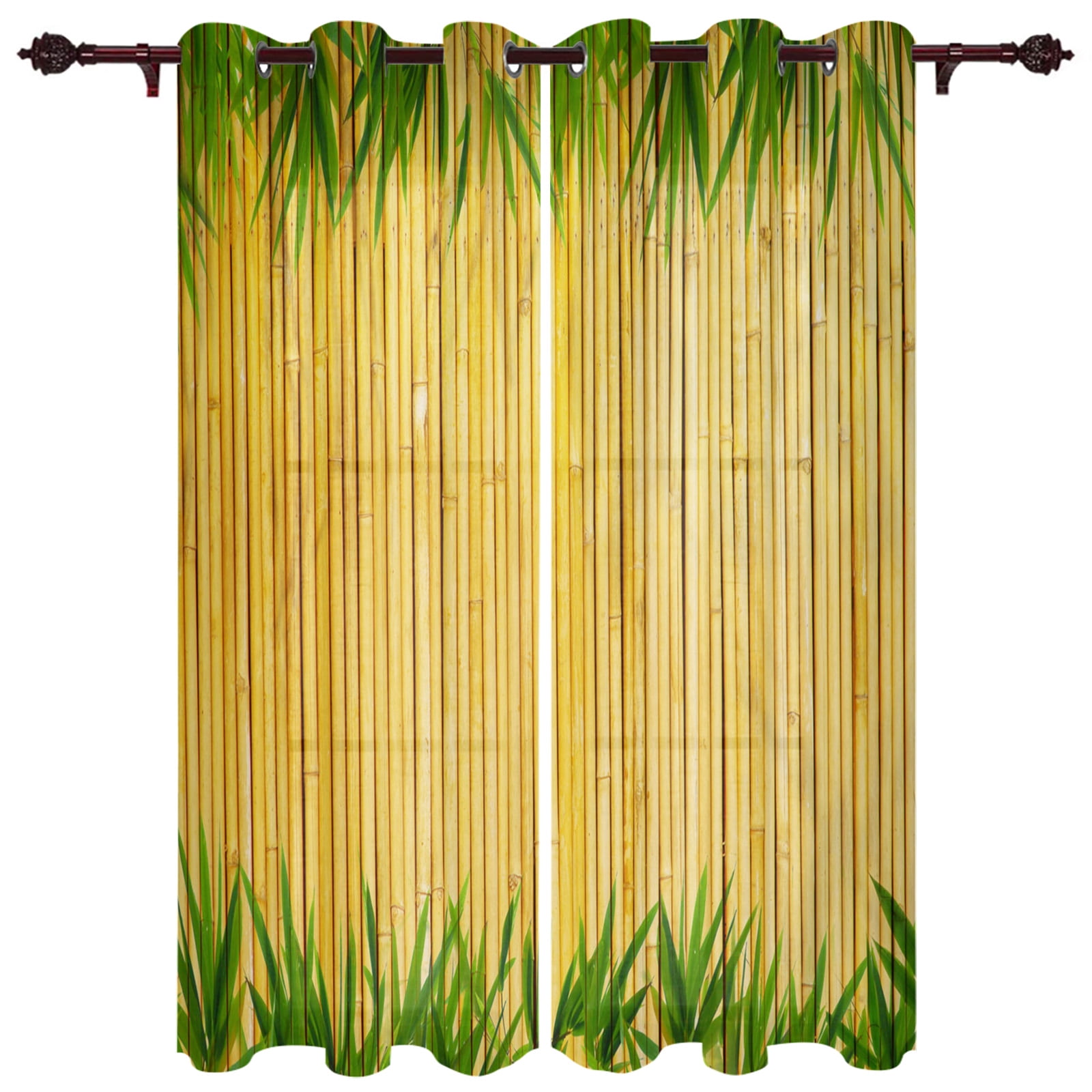 Bamboo Zen Chinese Style Curtains for Living Room Window Curtain for ...