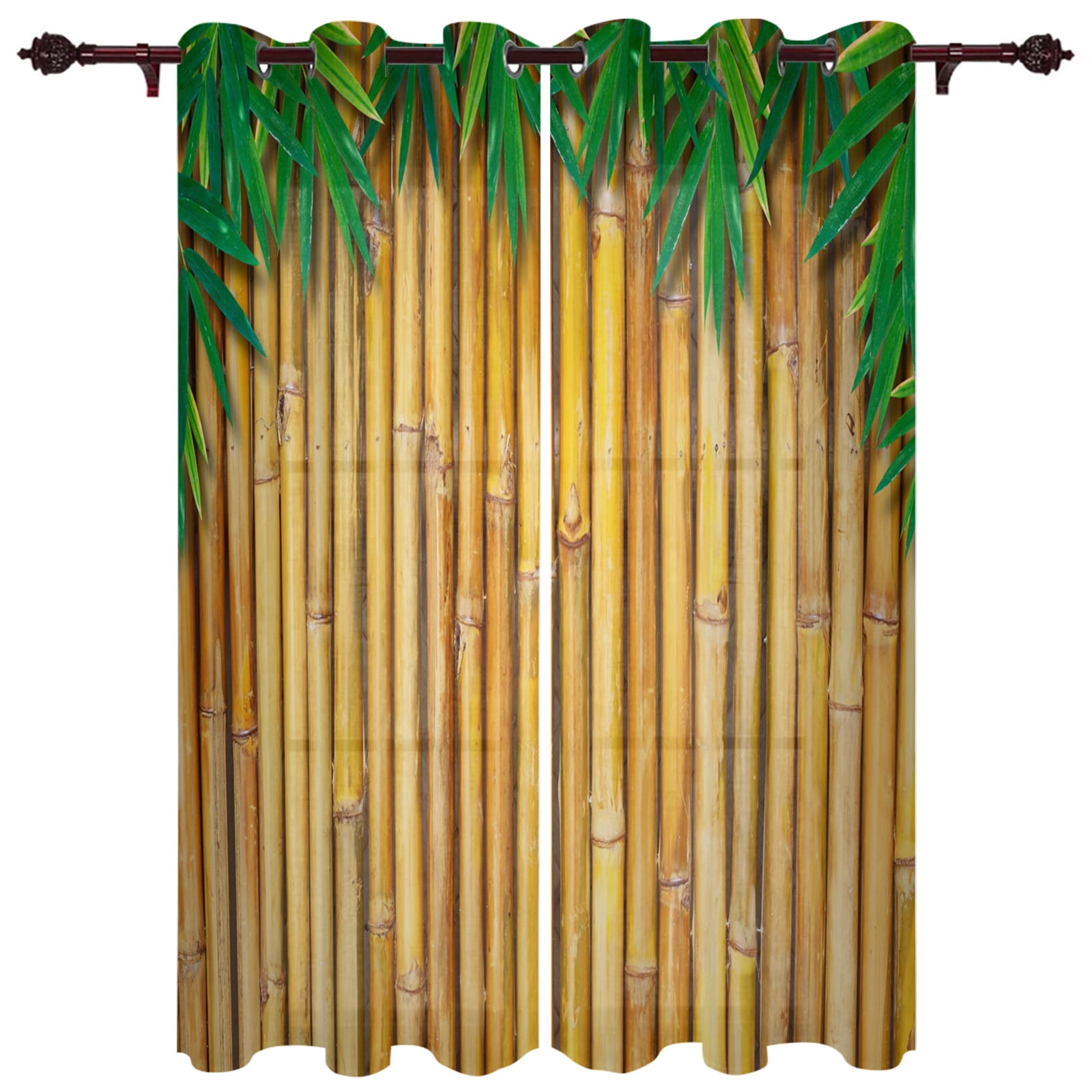 Bamboo Zen Chinese Style Curtains for Living Room Window Curtain for ...