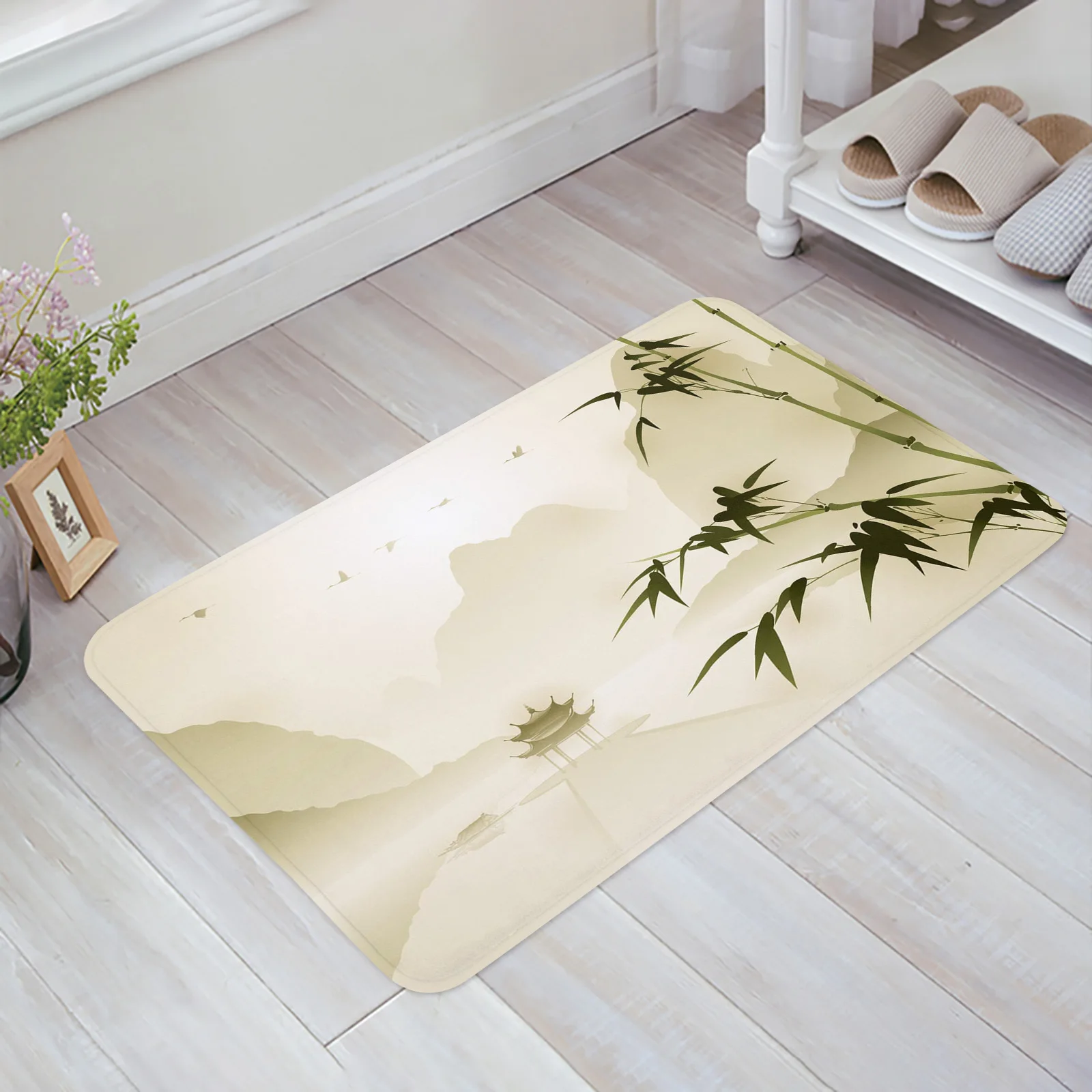 Bamboo Zen Chinese Style Floor Mat Entrance Door Mat Living Room ...
