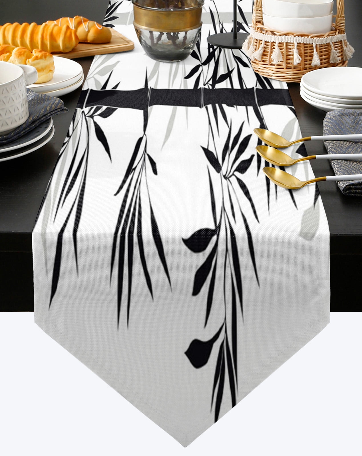 Bamboo Zen Modern Table Runner Wedding Party Table Decoration Centers ...