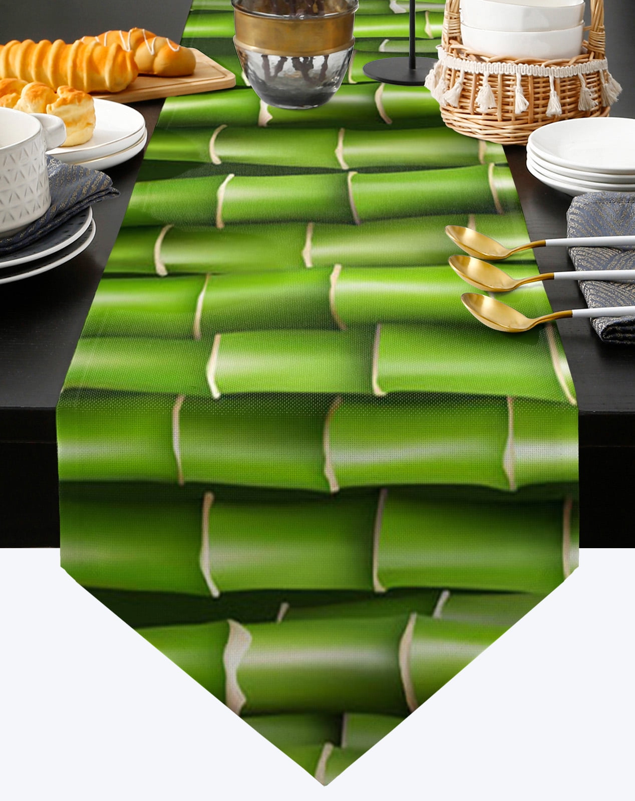Bamboo Zen Modern Table Runner Wedding Party Table Decoration Centers ...
