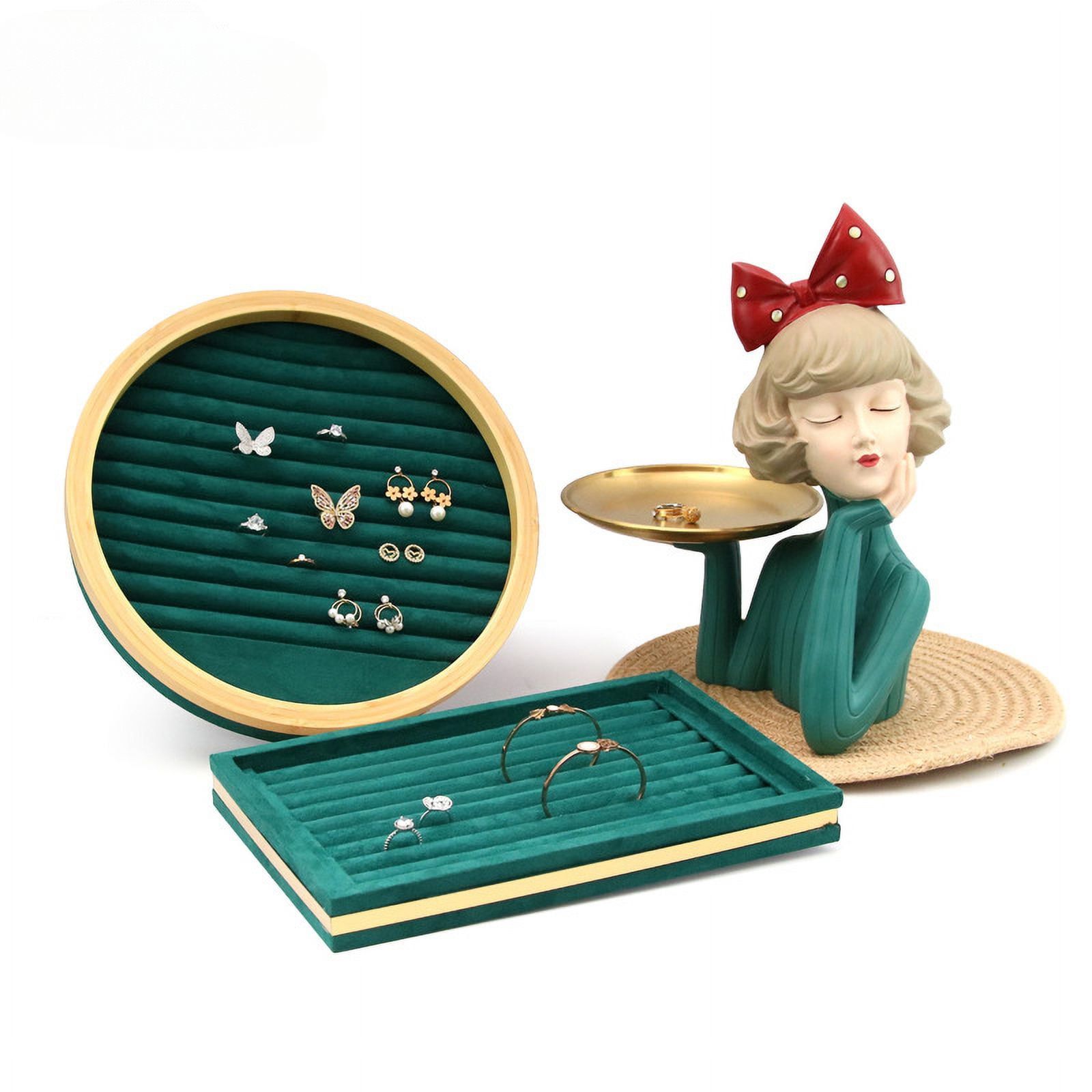 Bamboo and Wood Ring Tray Ear Studs Organizer Tray Earrings Tray Photo ...
