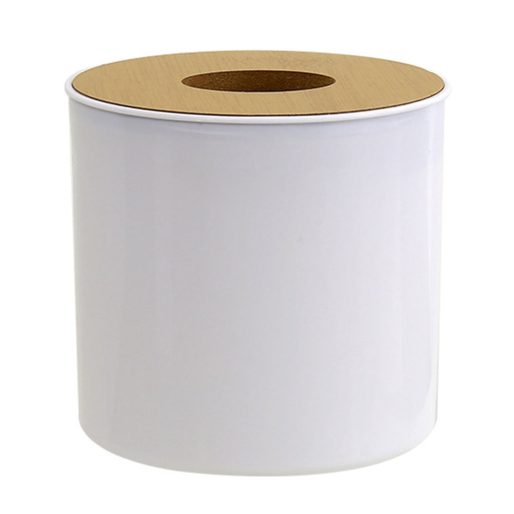 Bamboo and wood + white round rectangular pumping box modern desktop ...