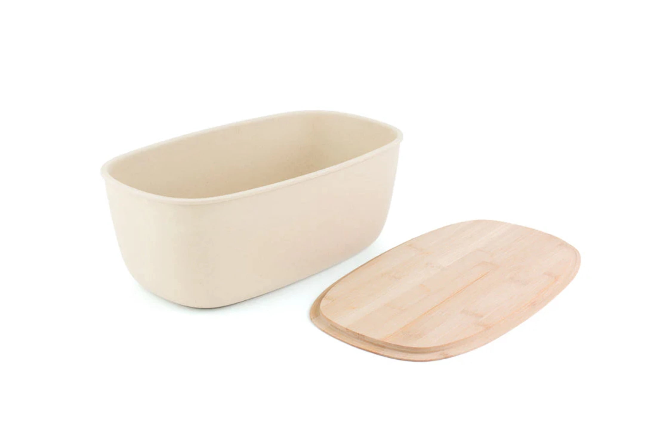 Bamboo fiber Large Bread Bin with Reversible lid -White Bin by Peterson ...