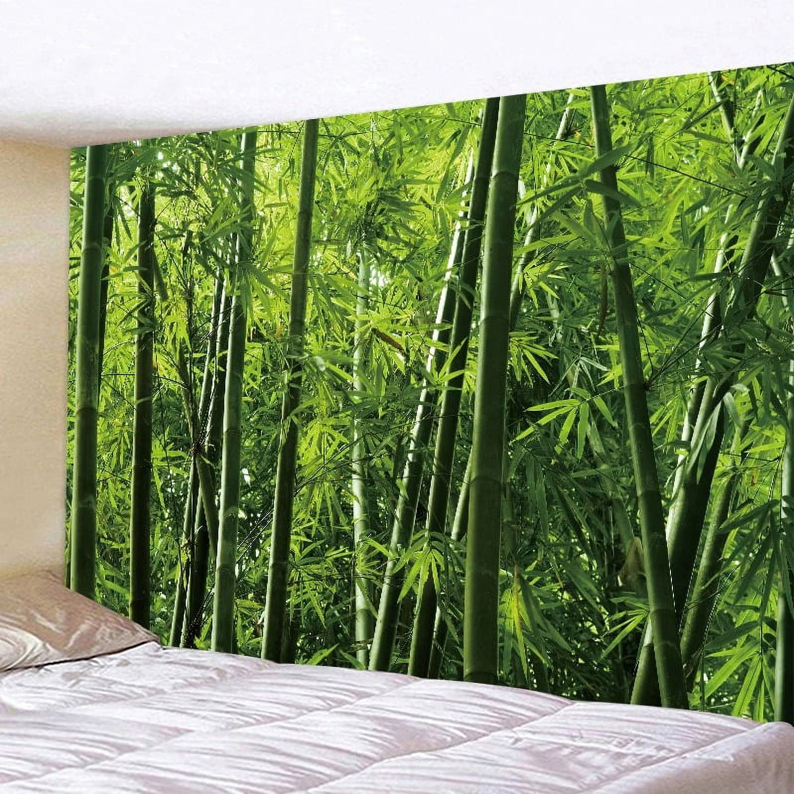 Bamboo forest pattern tapestry bedroom forest print wall background ...