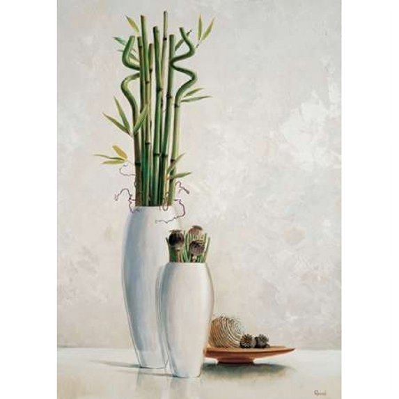 Bamboo in white vase II Poster Print by Renee (10 x 14) - Walmart.com