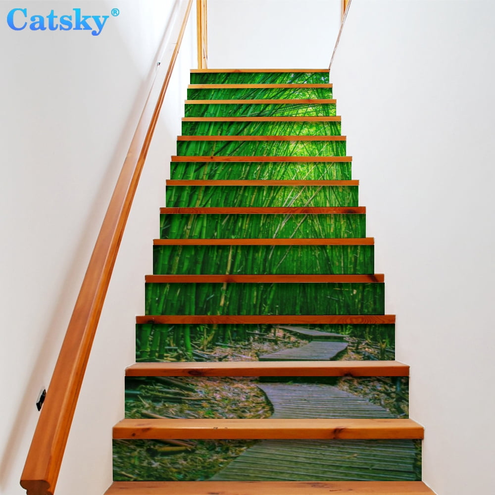 Bamboo plant green pattern sticker decoration home bookstore wallpaper ...