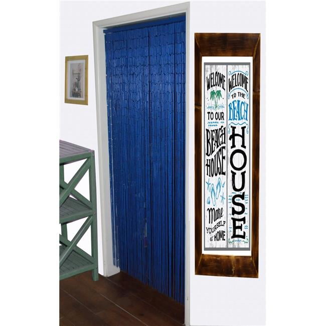 Bamboo54 5229Blue 36 x 78 in. Bamboo Beaded Curtain, Brilliant Blue ...