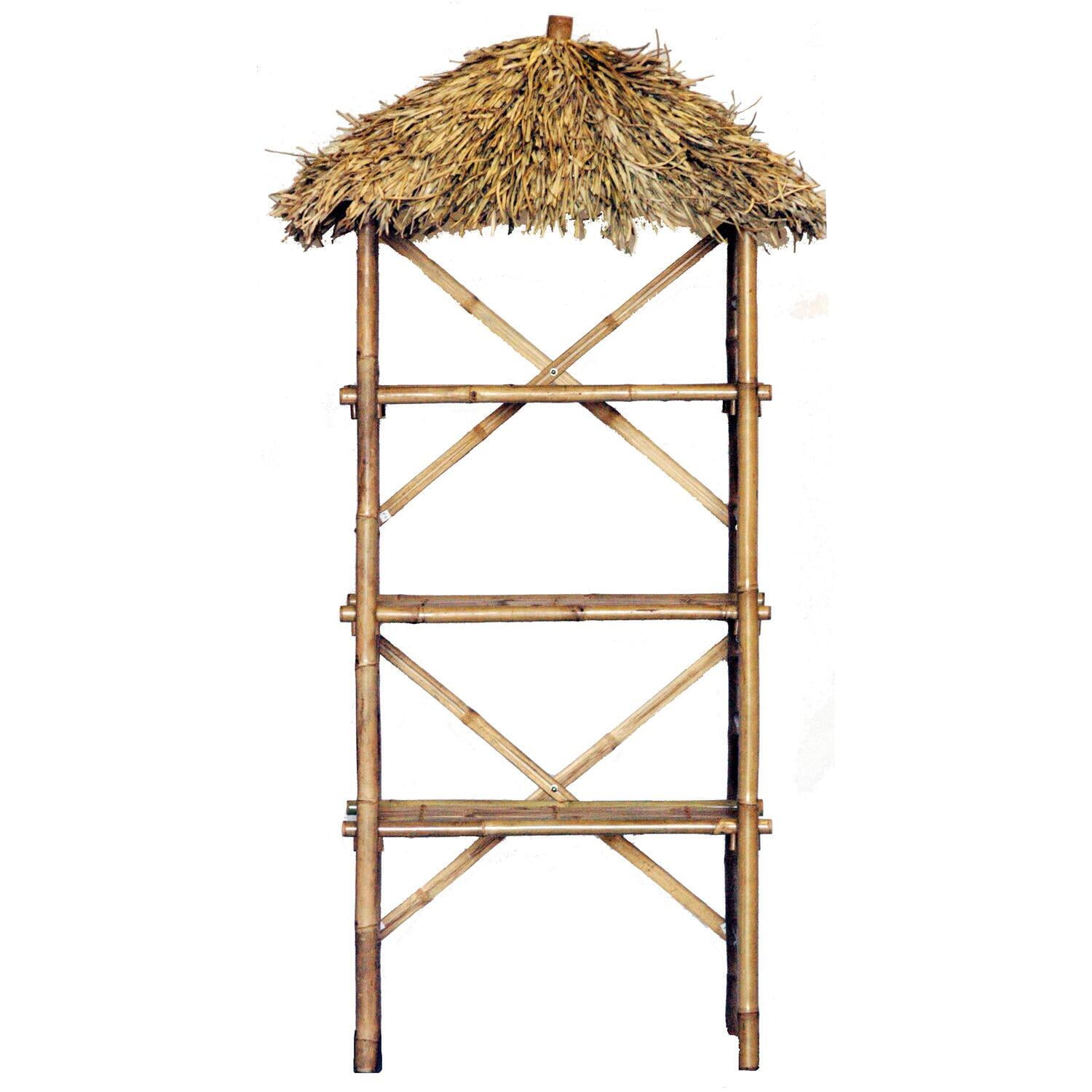 Bamboo54 3-Tiered Bamboo Palapa Shelf Stand Unit for Storage and ...