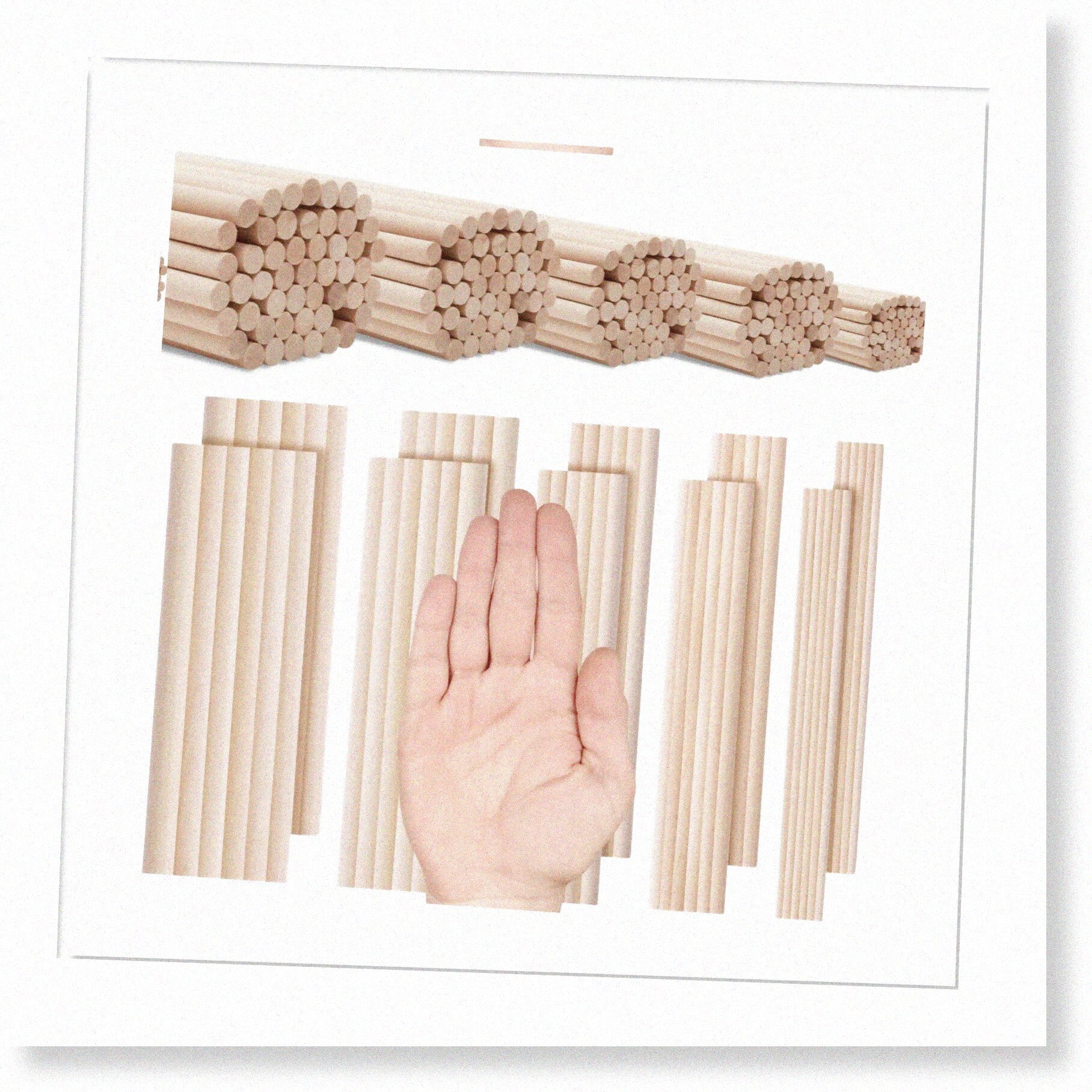 BambooCraft 100 PCS Assorted Wooden Dowel Rods - Versatile Wood Sticks ...