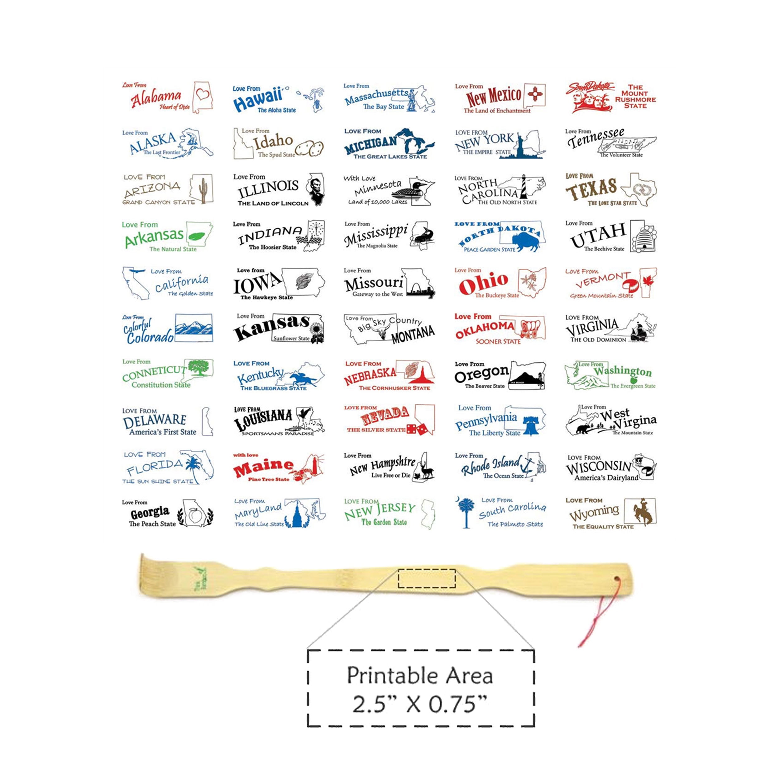 BambooMN 100 Pieces 18 Inch Bamboo Backscratcher With Love Series of 50 ...