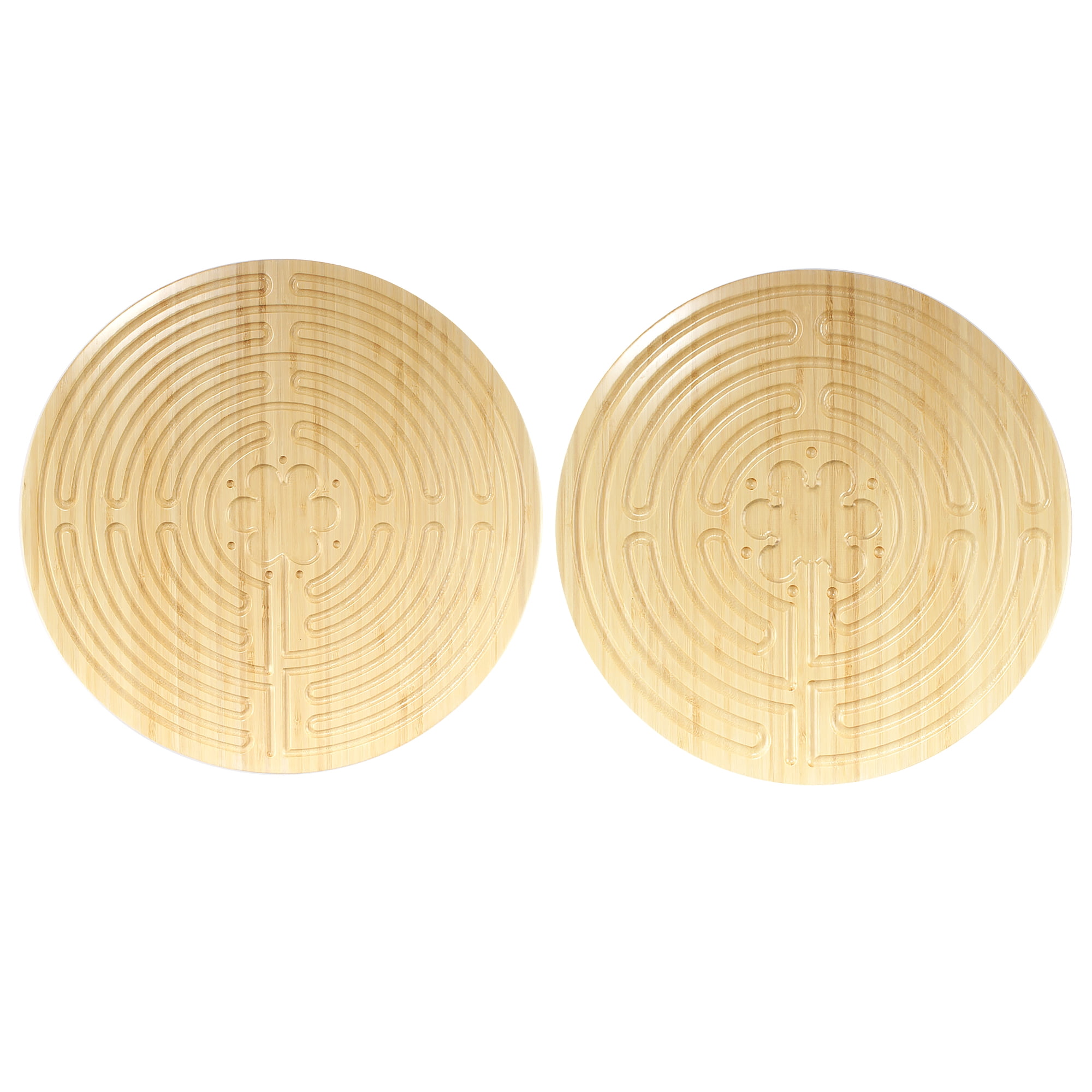 BambooMN 12.5" Dia Natural Bamboo Double Finger Labyrinth for ...