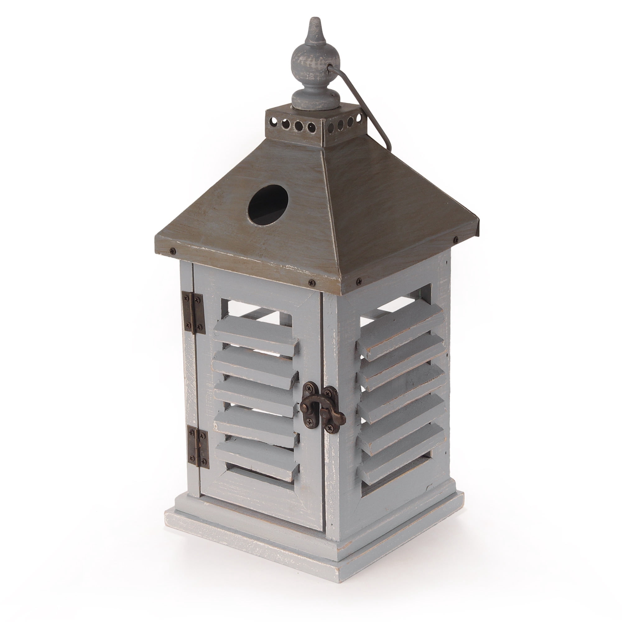 BambooMN - 12" Decorative wooden farmhouse lanterns - Large rustic ...