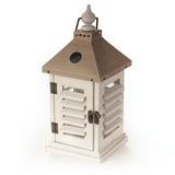 BambooMN - 12" Decorative wooden farmhouse lanterns - Large rustic ...