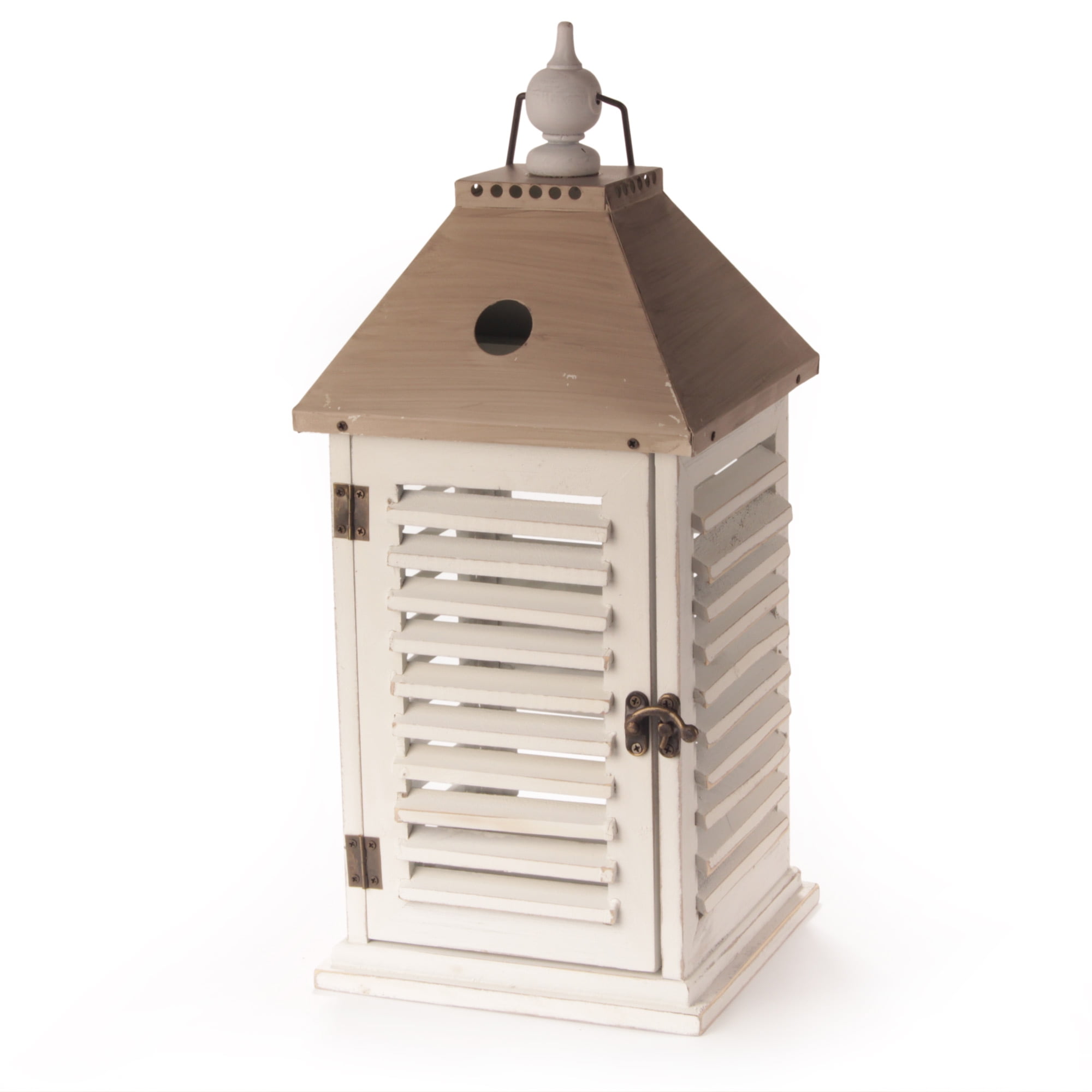 BambooMN - 15" Decorative wooden farmhouse lanterns - Large rustic ...