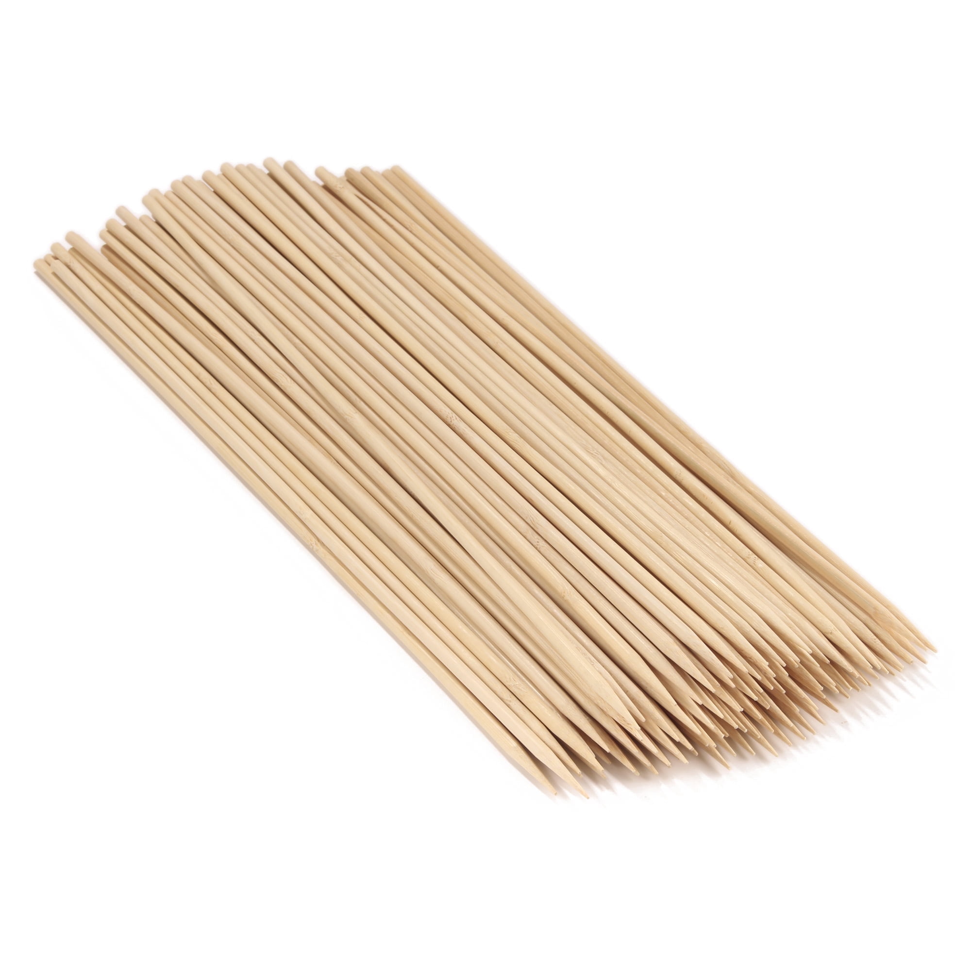 BambooMN 15" Long x 5mm Thick Sharp Point Bamboo Kabab BBQ Skewers ...