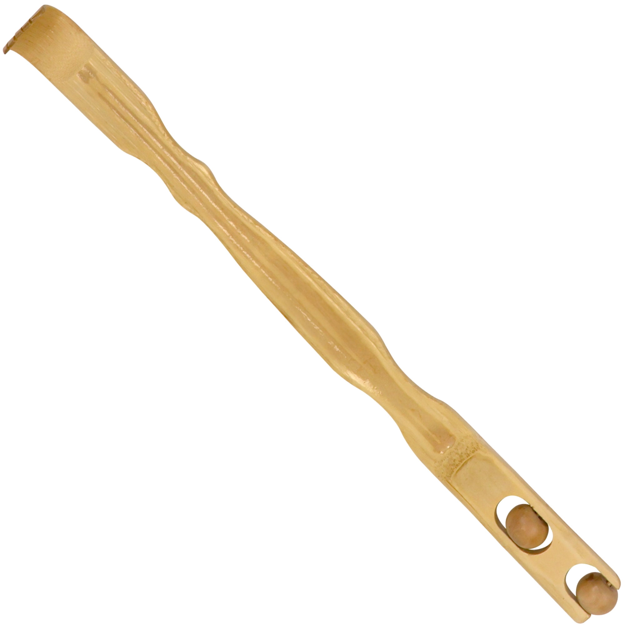 BambooMN 17 Inch Bamboo Wooden Back Scratcher Smooth Massage Roller ...
